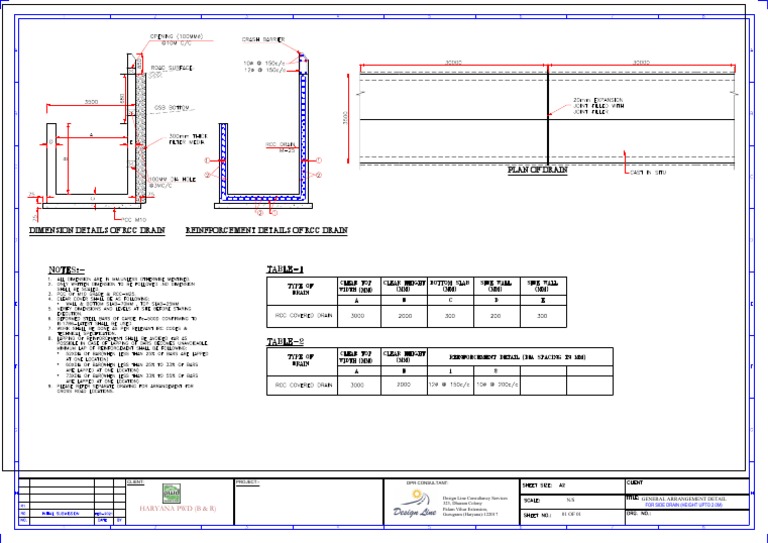 RCC DRAIN-Layout | PDF