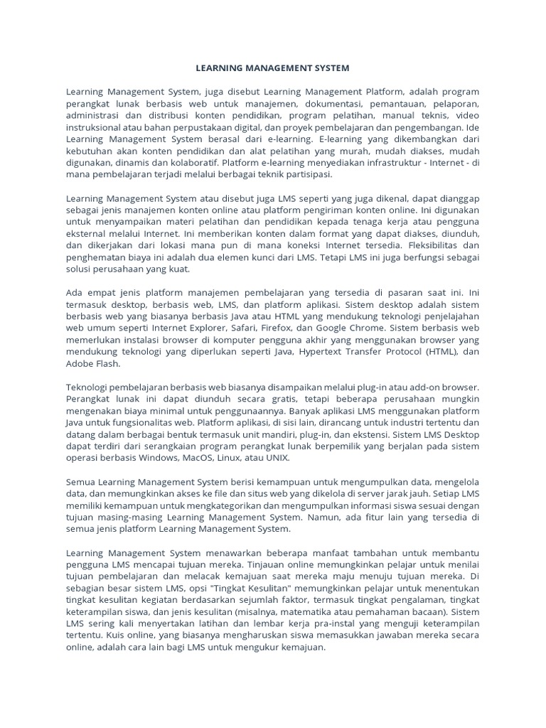 Learning Management System | PDF