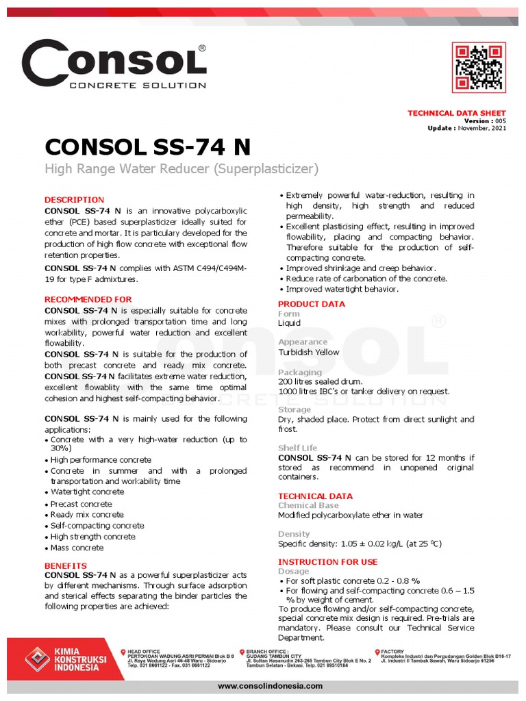 Consol SS 74 N | PDF | Concrete | Physical Sciences