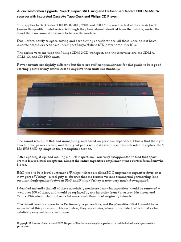 bang_olufsen_beocenter-8000-8500-9000-9300-9500-receiver-upgrade-repair | PDF | Printed Circuit ...