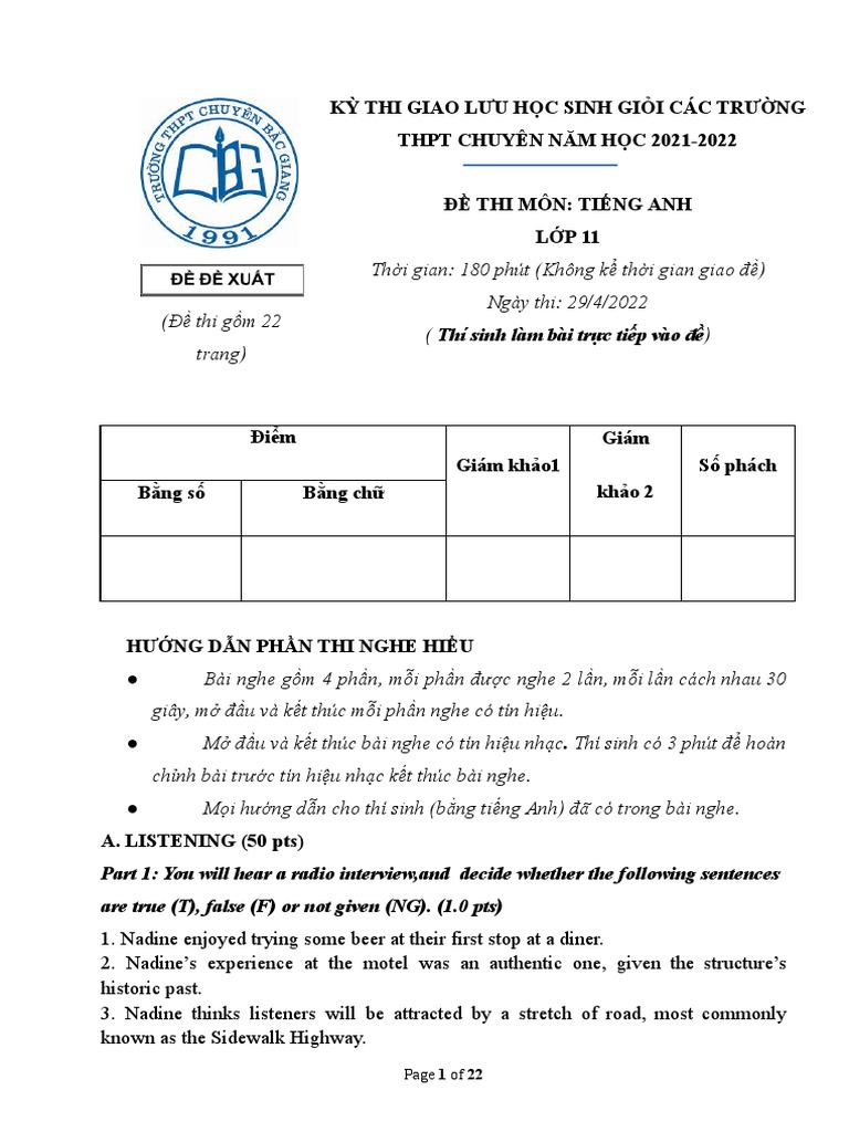 High School English Exam 2022 | PDF | Influenza | Influenza A Virus Subtype H5 N1