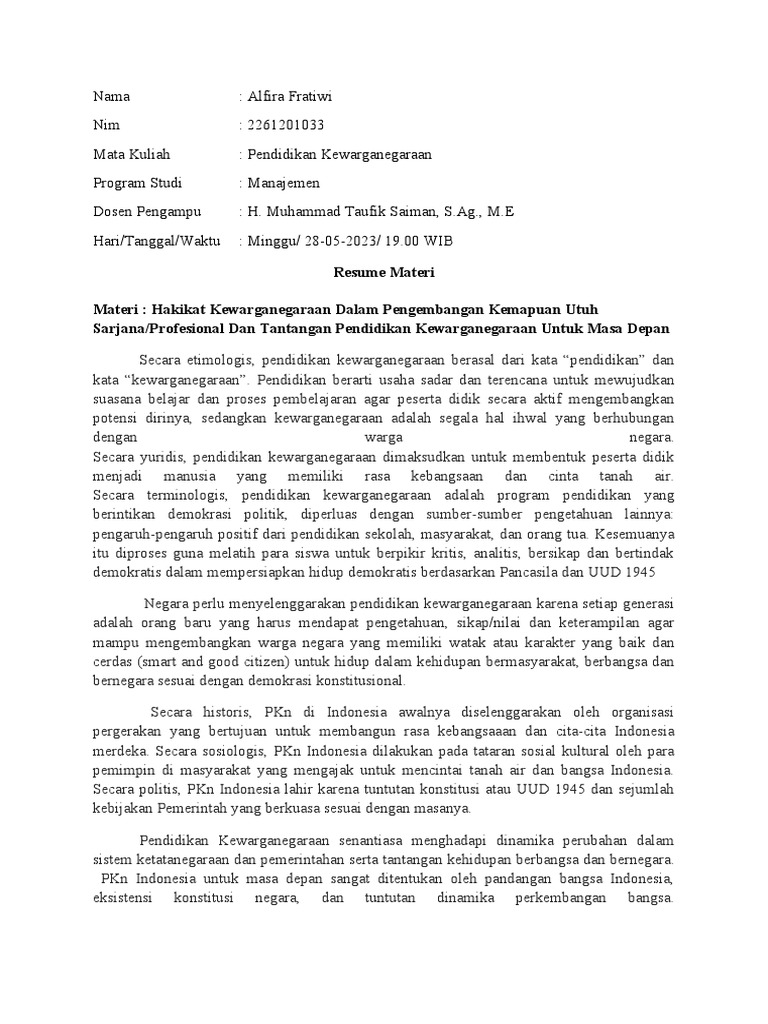 Resume Materi 1-7 | PDF
