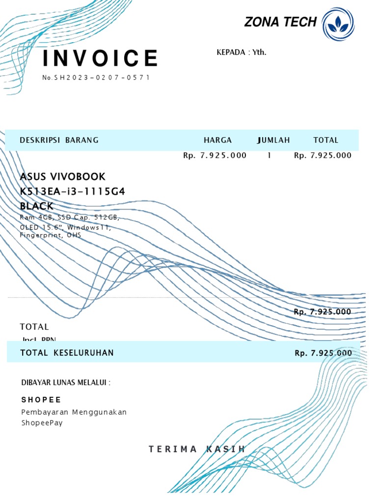 Invoice Bu Asus | PDF