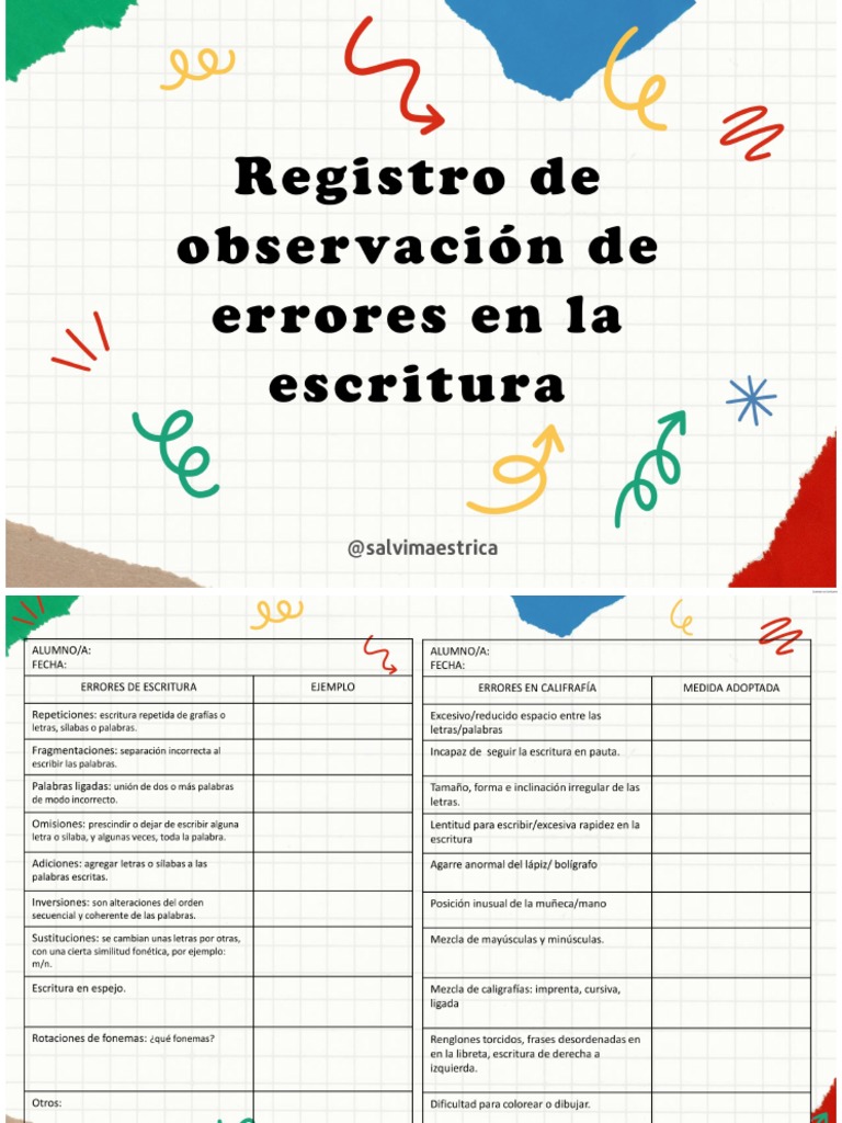 Registro Errores Escritura | PDF