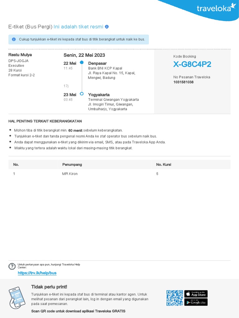 BUS AWAY E-Ticket | PDF