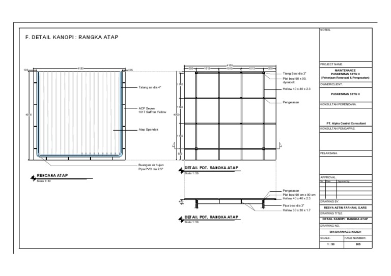 Rangka Atap Untuk Pustu Ii | PDF