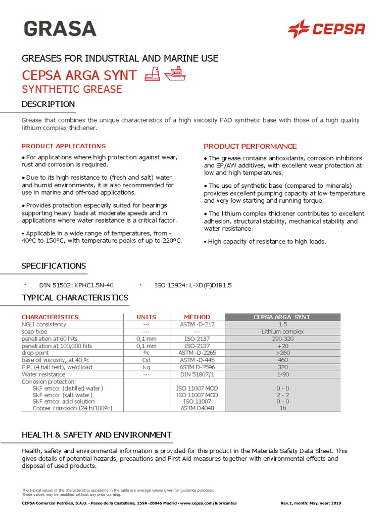 Cepsa Arga Synt | PDF | Corrosion | Wear