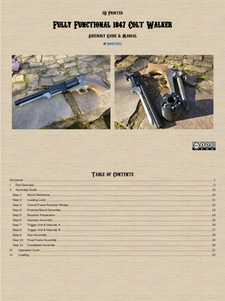 Fully Functional 1947 Colt Walker Instructions | PDF | Trigger ...