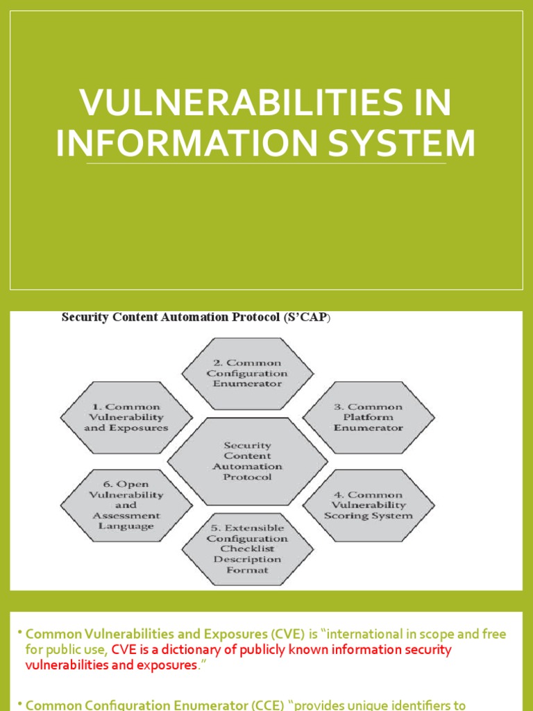 Vulnerabilities In Information System Pdf Vulnerability Computing Security