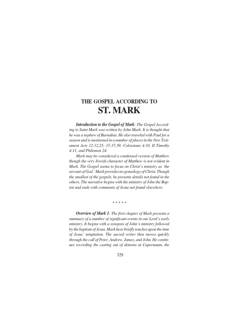 41-Mark Commentary - Sorenson | PDF | John The Baptist | Baptism