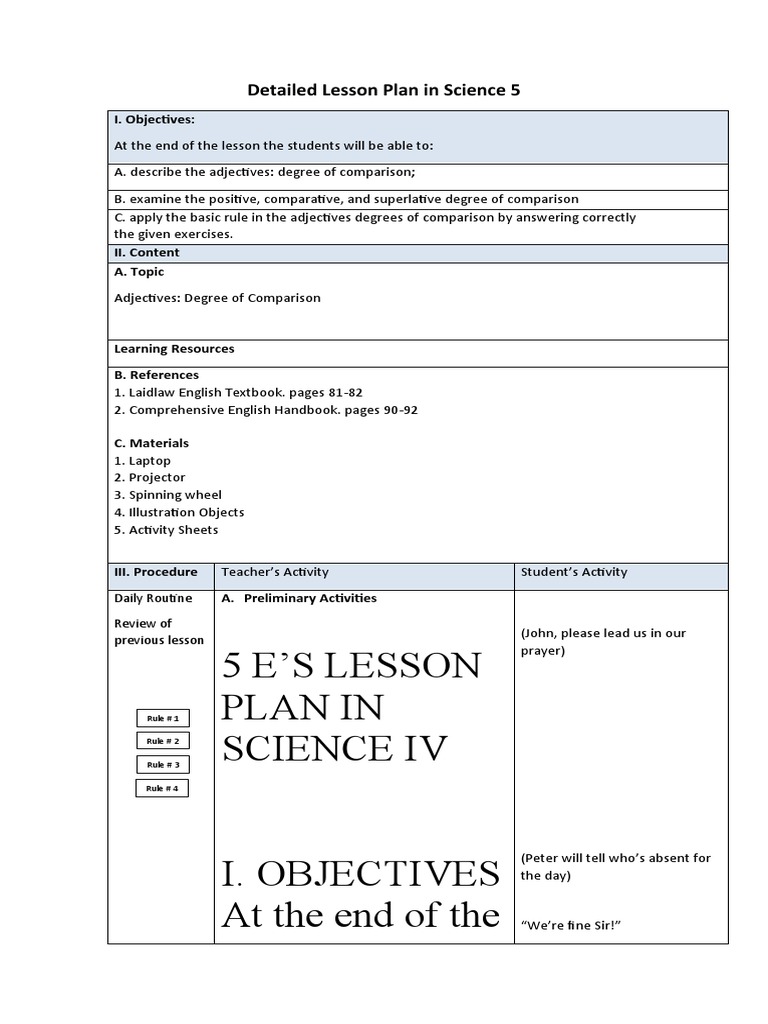 Detailed Lesson Plan in Science 5 | PDF | Lesson Plan | Recycling