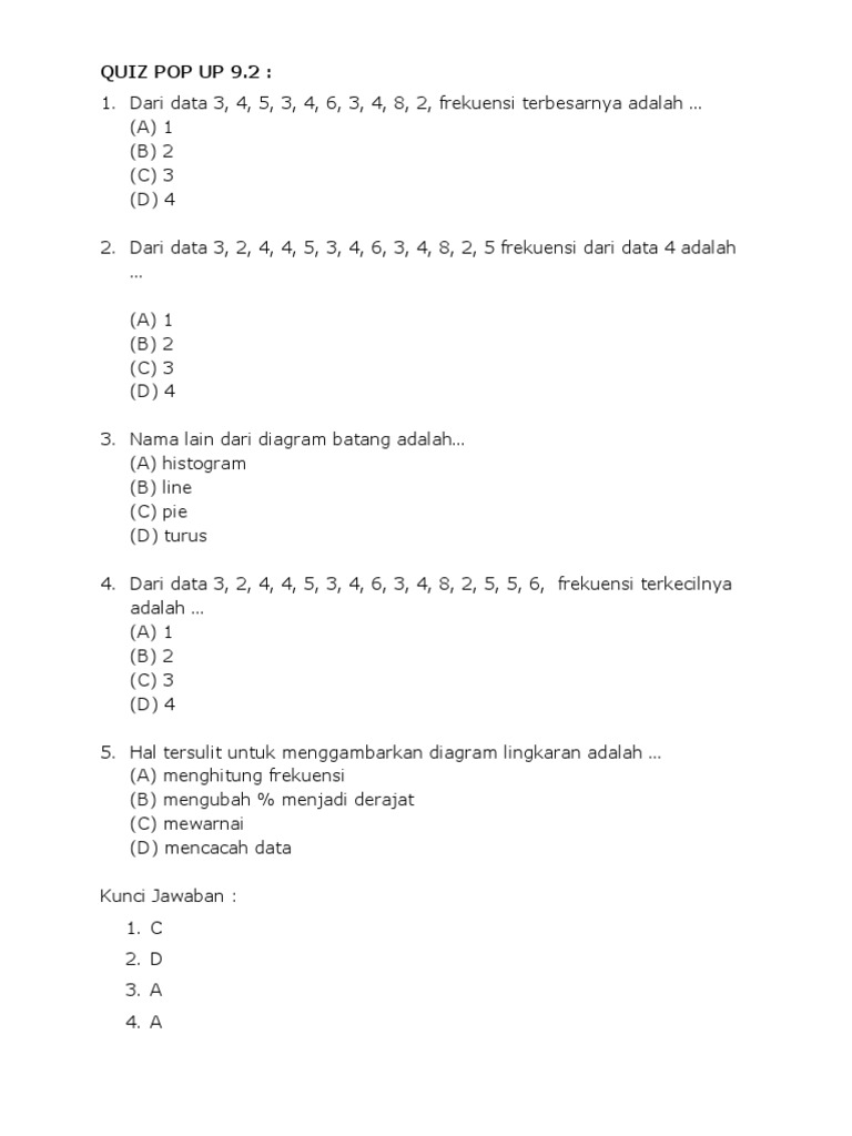 LATIHAN 9 2 Penyajian Data Kelas 7 MTs S | PDF