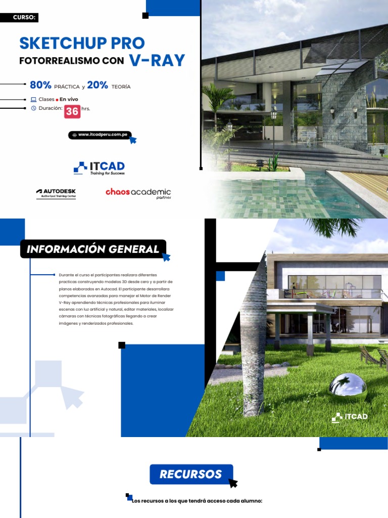 Brochure SKETCHUP PRO VRAY 2 | PDF | Sketch Up | Gráficos