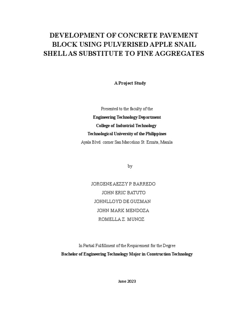 Chapter 1 Final Paper | PDF | Concrete | Road Surface