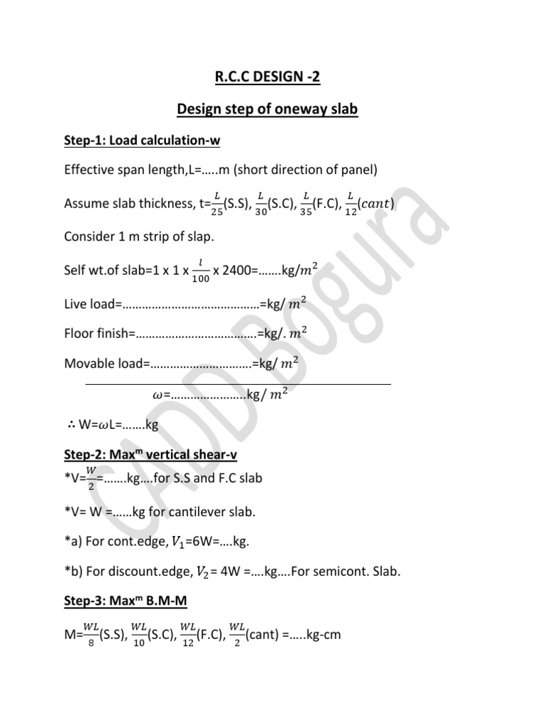 Design of Structure-1 - 2 (Design Steps) | PDF | Column | Civil Engineering