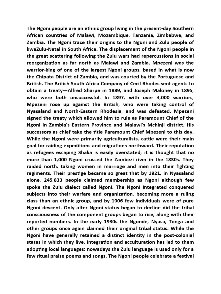 The Ngoni People | PDF