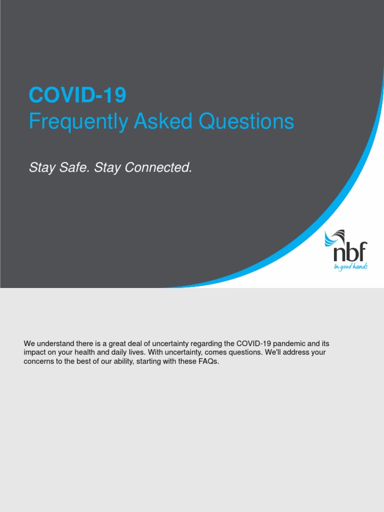 NBF Covid 19 Faqs - English | PDF