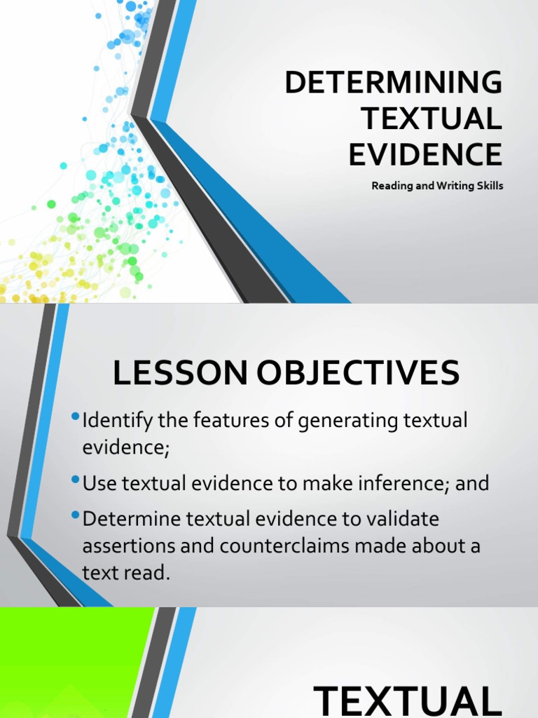 Determining Textual Evidence | PDF | Evidence | Argument