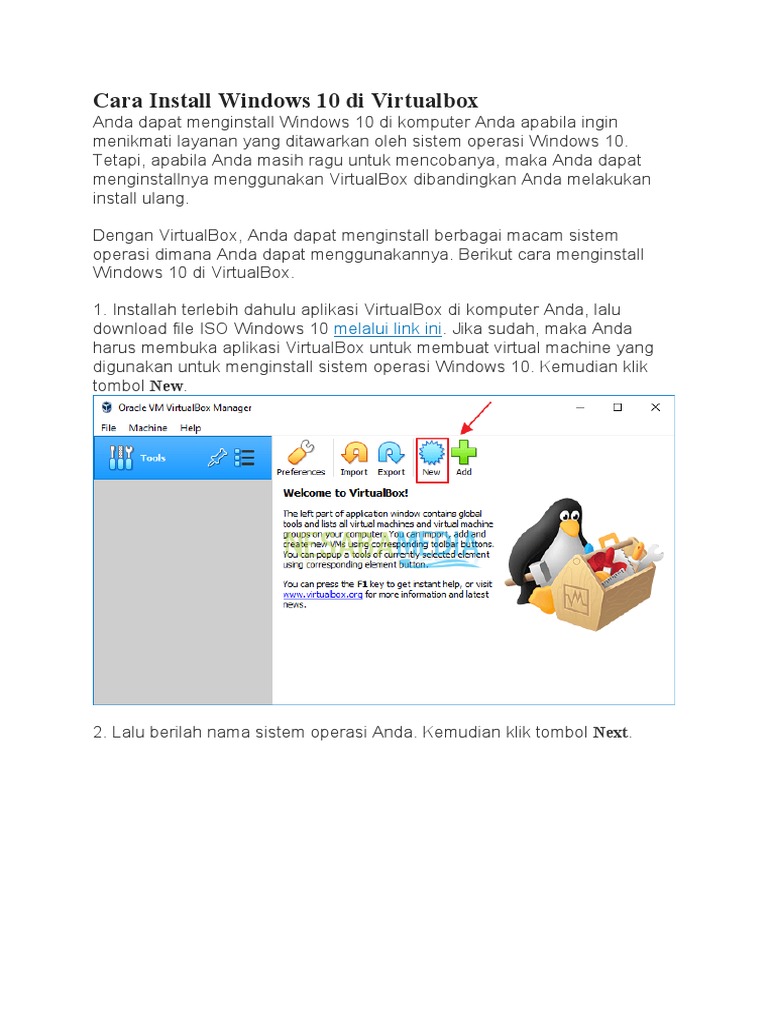 Cara Install Windows 10 Di Virtualbox | PDF