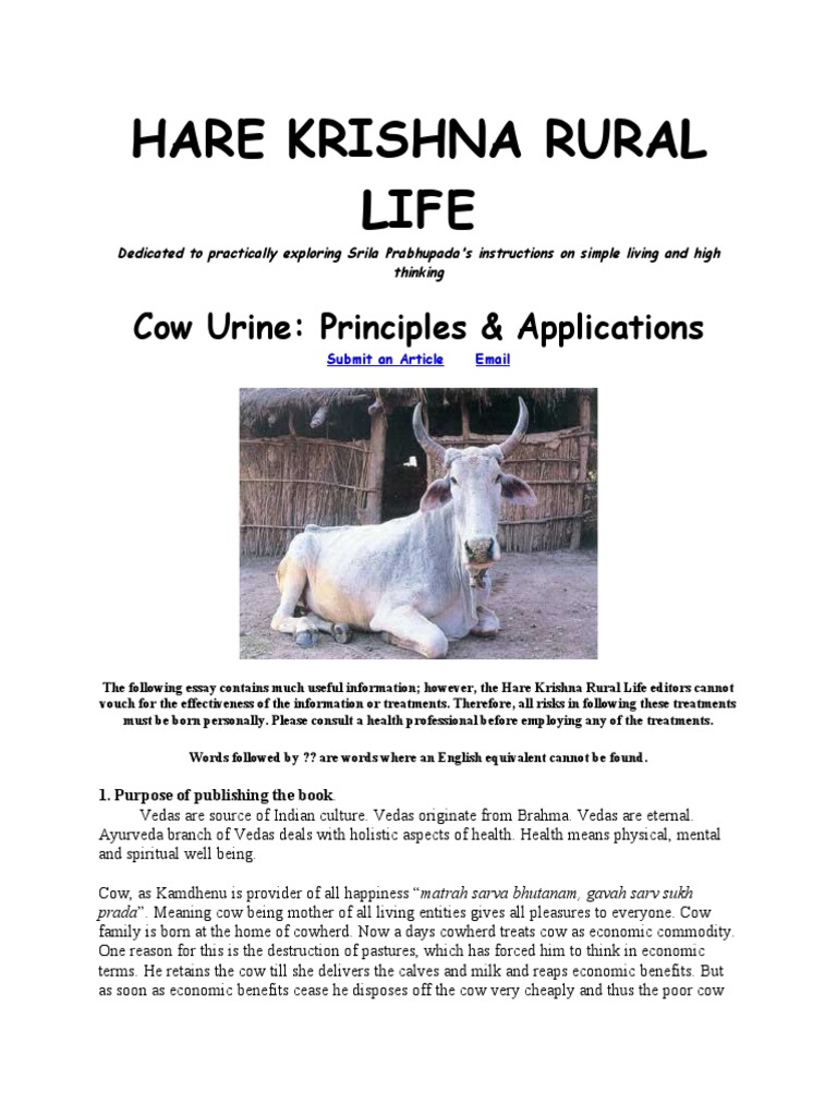 Cow Urine Principles & Applications | PDF | Ayurveda | Urine