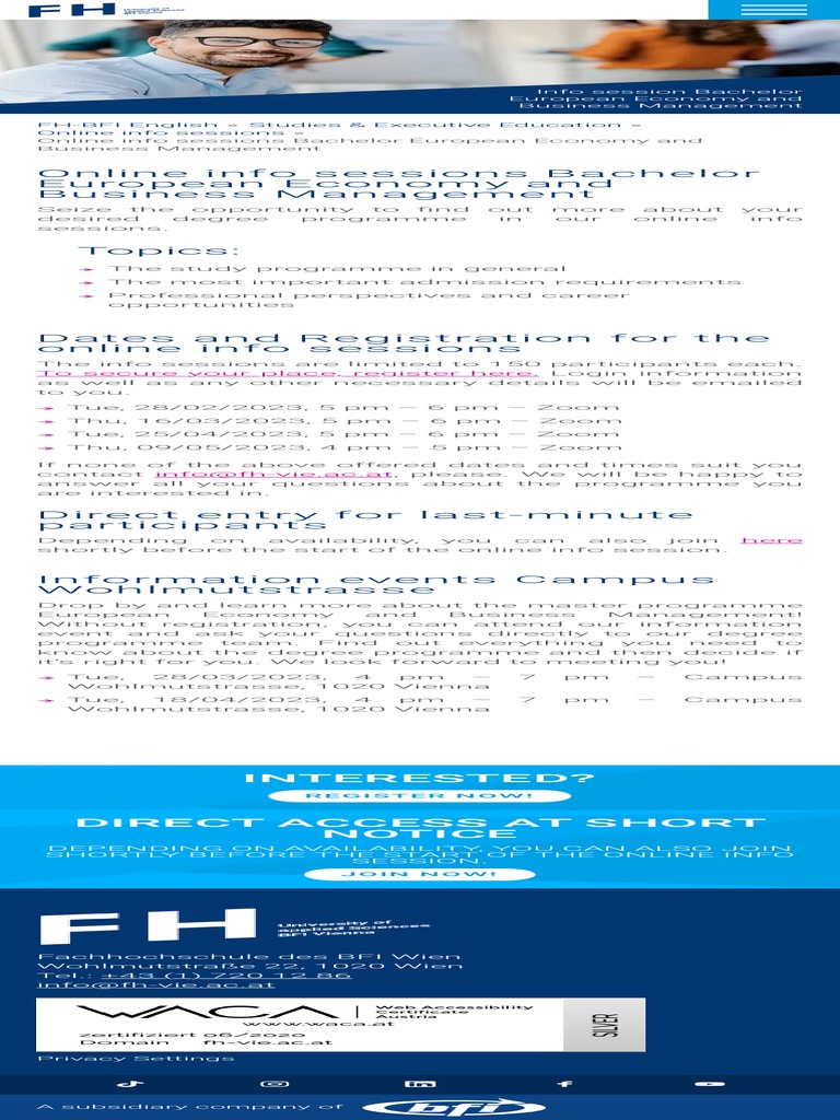 Online Info Sessions Bachelor European Economy and Business Management ...