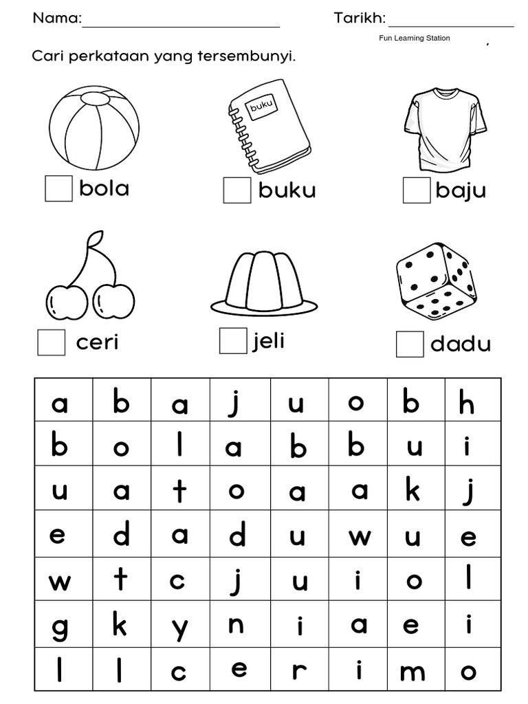 470 Cari Perkataan Suku Kata | PDF