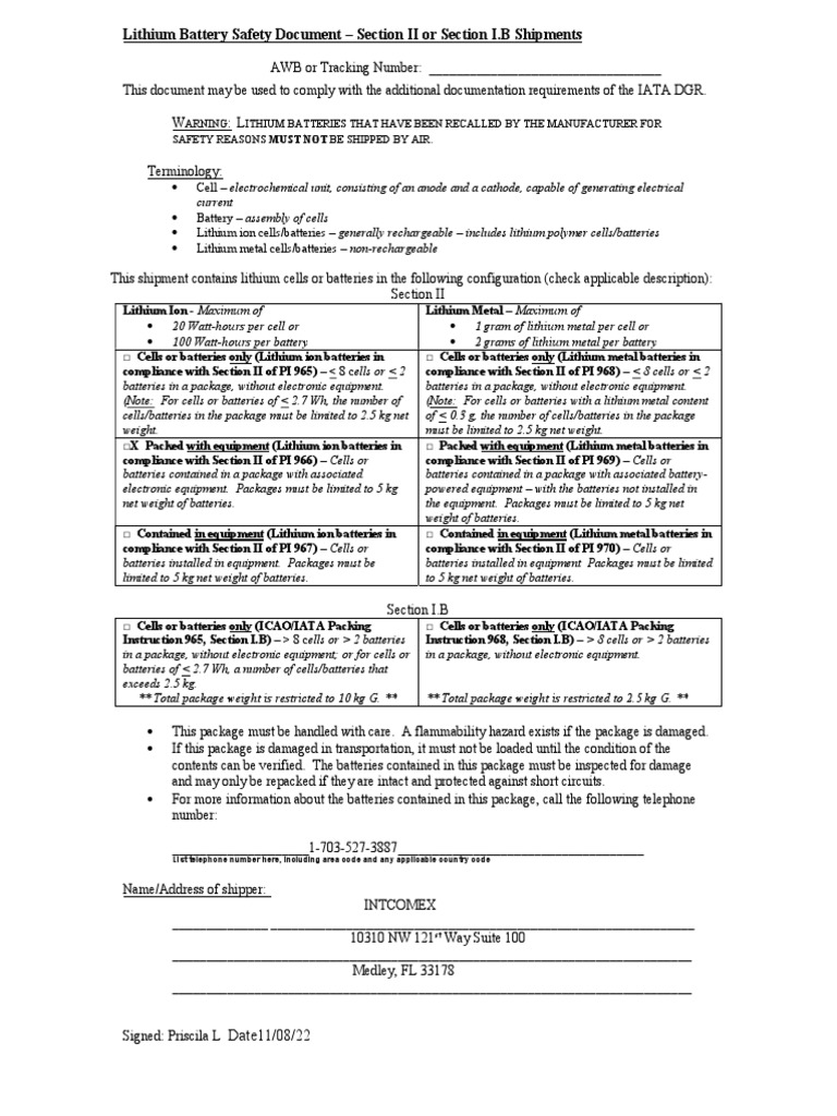 Lithium Battery Safety Compliance Guide | PDF | Lithium Ion Battery ...