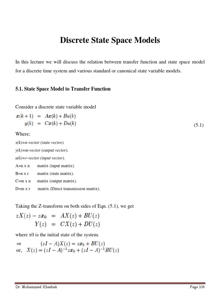 Canonical Forms and Transfer Function | PDF | Function (Mathematics) | Mathematical Relations