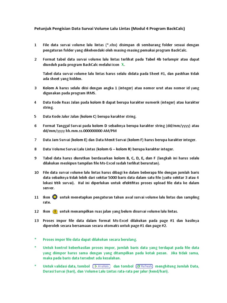 11 Isian Data Program BackCalc Suite | PDF | Komputer | Teknologi & Rekayasa