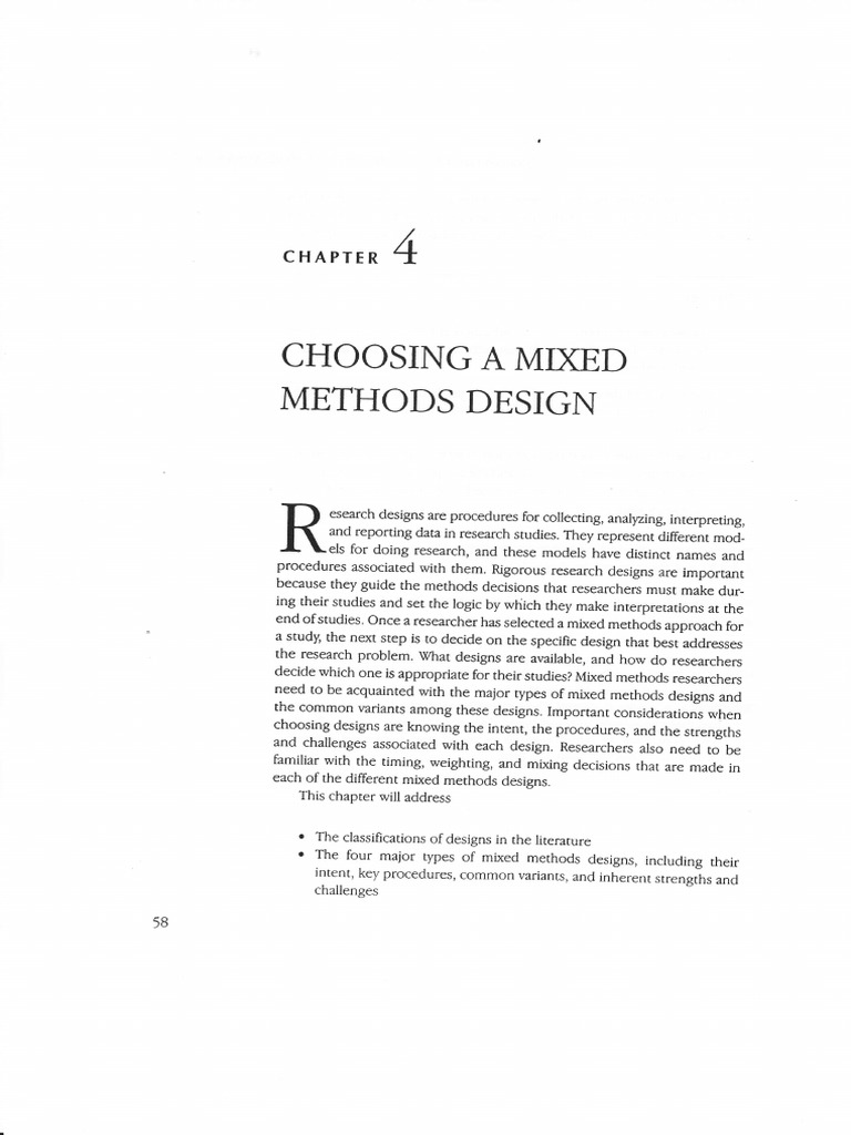 Chapter 4 Mixed Methods Research | PDF | Quantitative Research | Qualitative Research