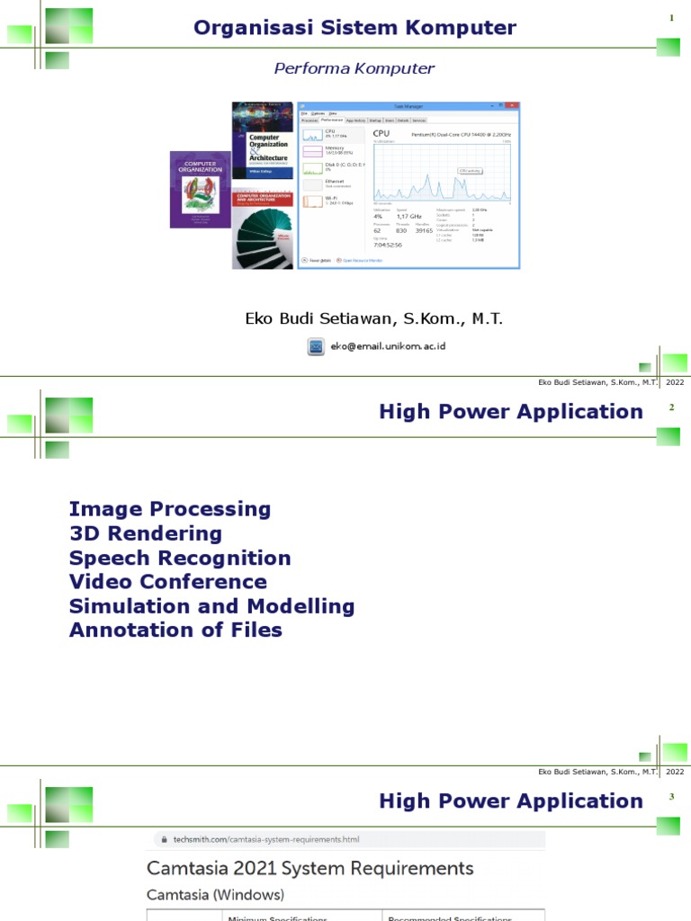 Materi Pertemuan 3 - Unsur Performa Komputer | PDF