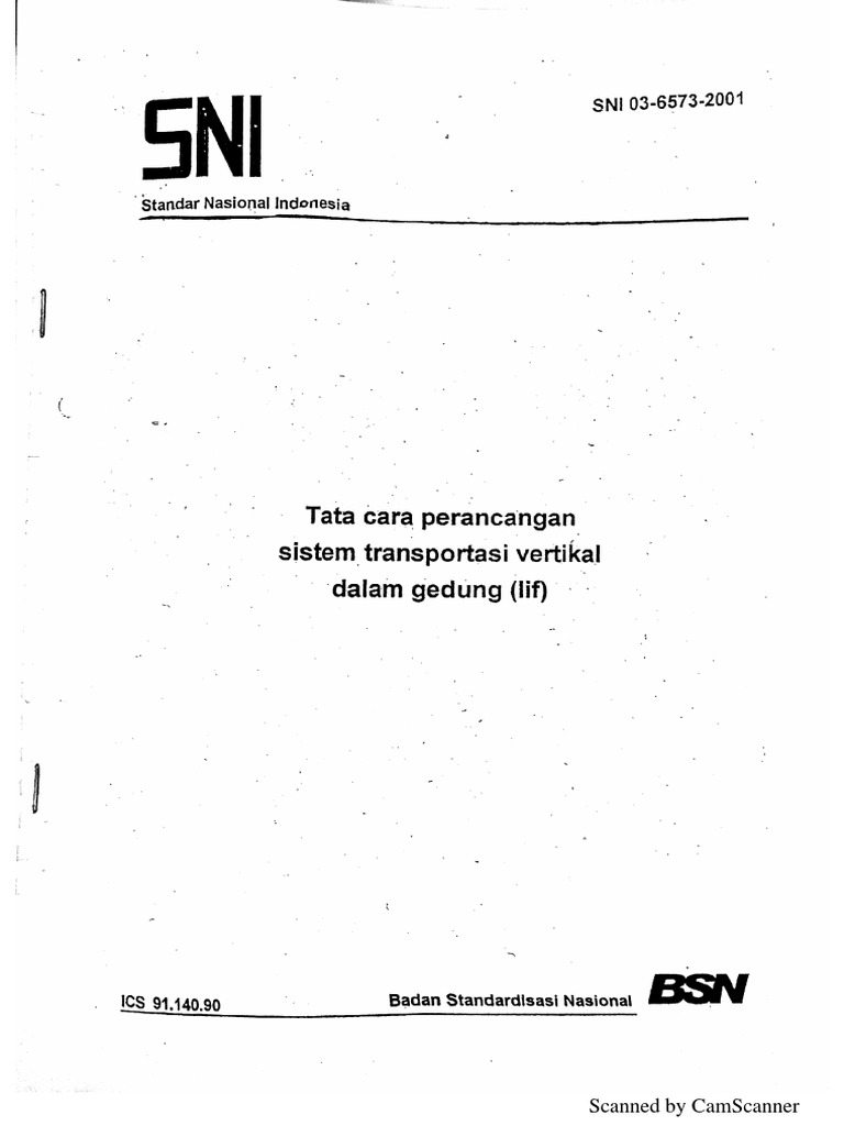 SNI 03 6573 2001 Tata Cara Perancangan S | PDF