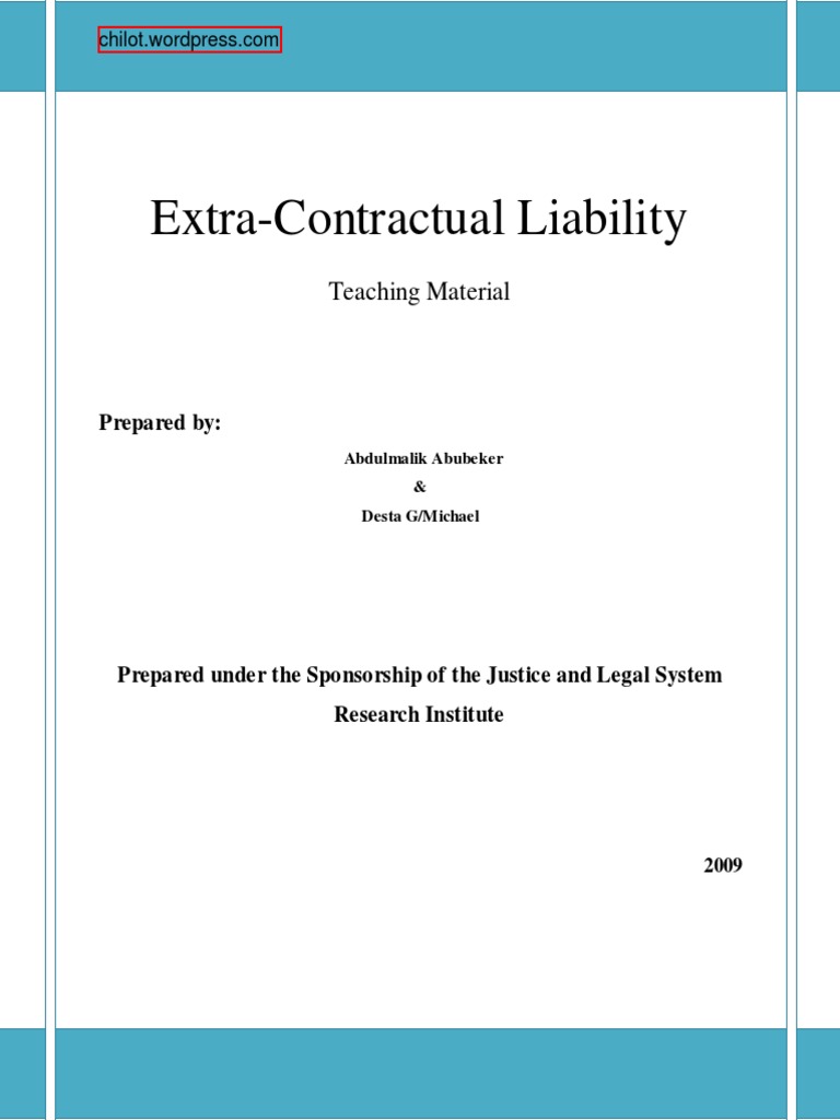 Extra Contractual Liability | PDF | Tort | Negligence