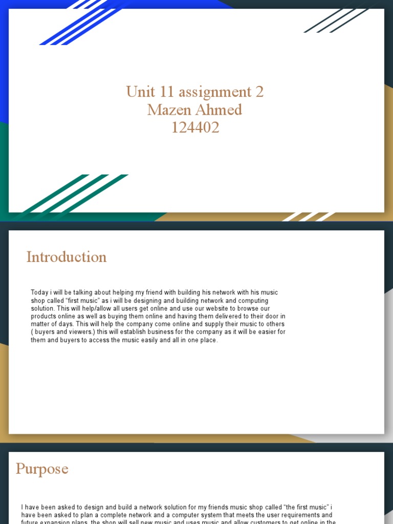 Unit 11 Assignment 2 Mazen Ahmed 124402 | PDF | Computer Network | Wireless Lan