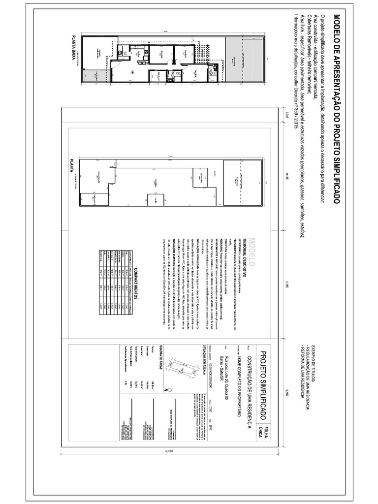 Projeto Simplificado MODELO | PDF