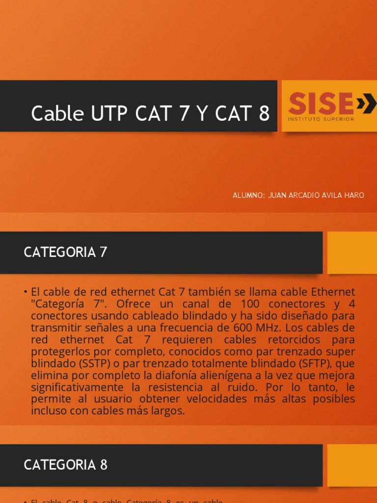 Cable UTP CAT 7 Y CAT 8 | PDF