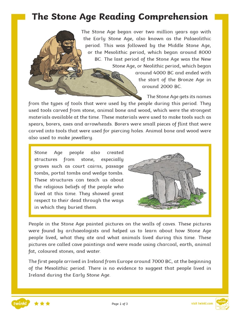 Stone Age Reading | PDF | Stone Age | Neolithic