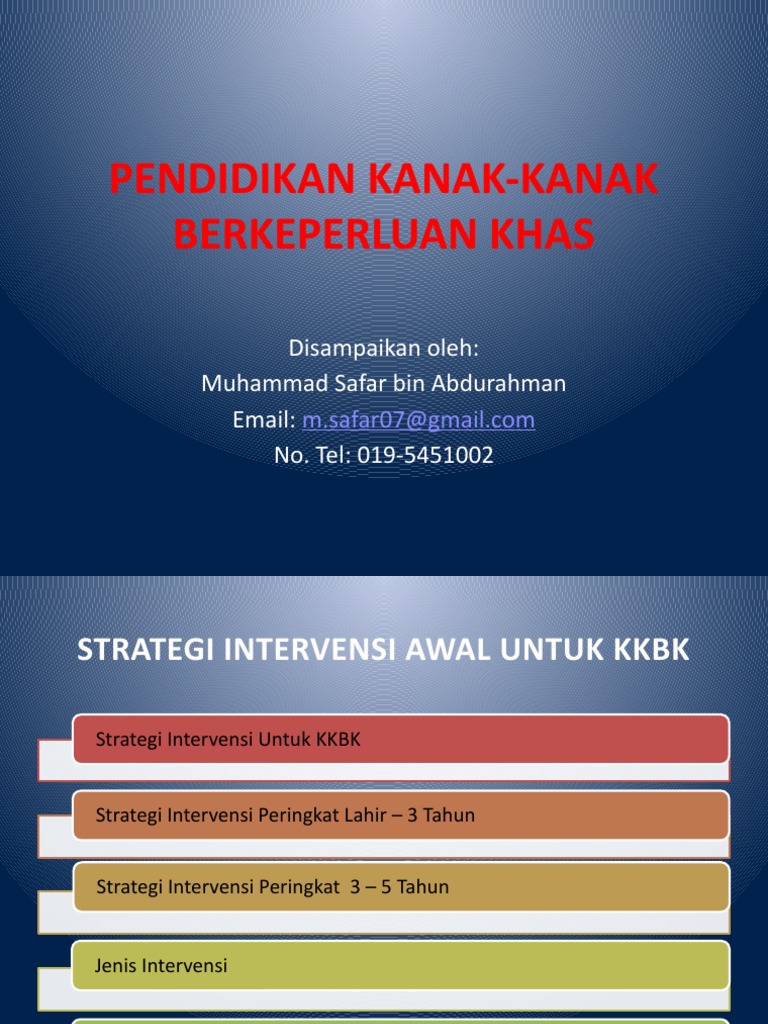 5 Strategi Intervensi Awal Untuk KKBK | PDF