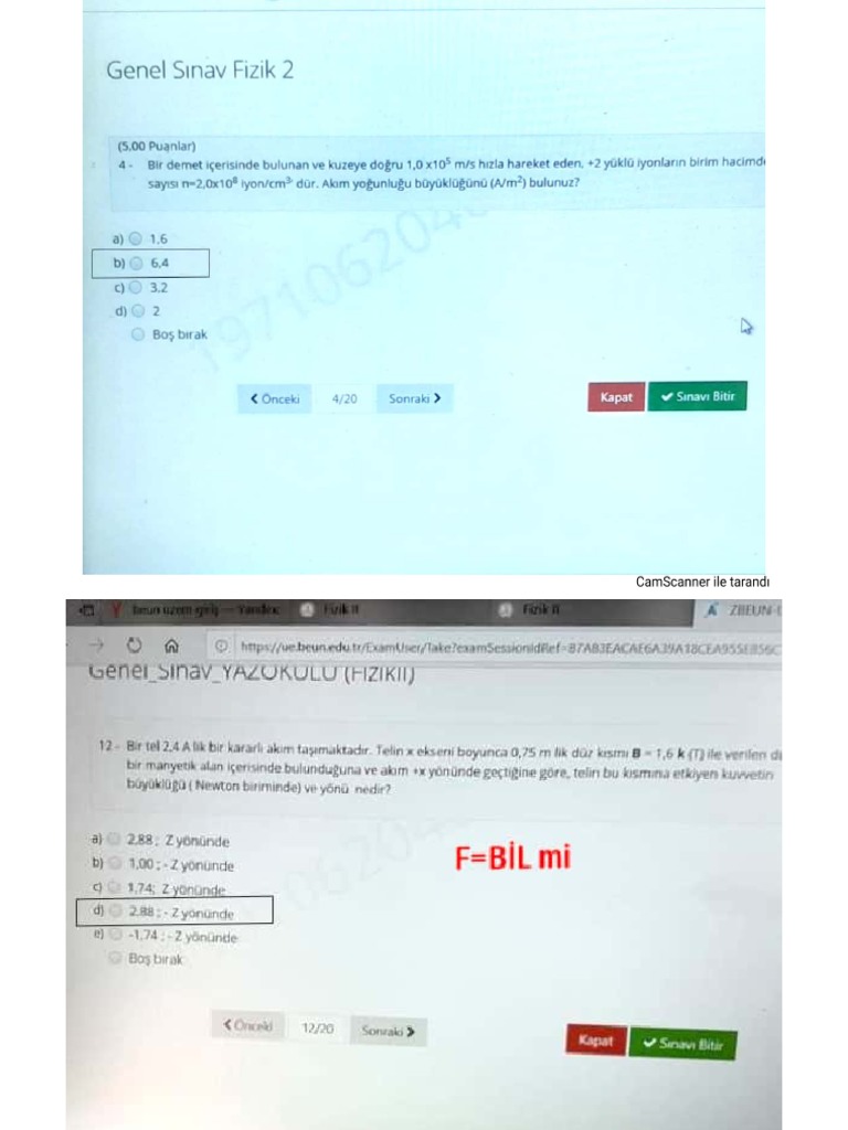 Fizik 2 final soruları | PDF