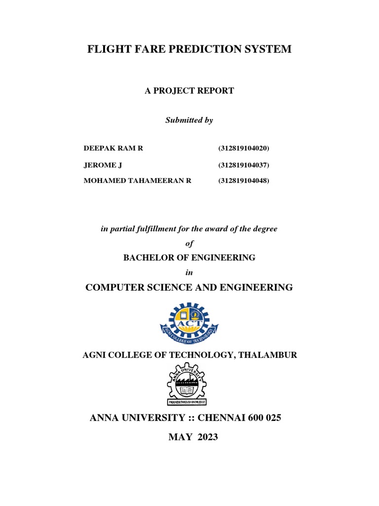 Flight Fare Prediction Final | PDF | Software Testing | Html