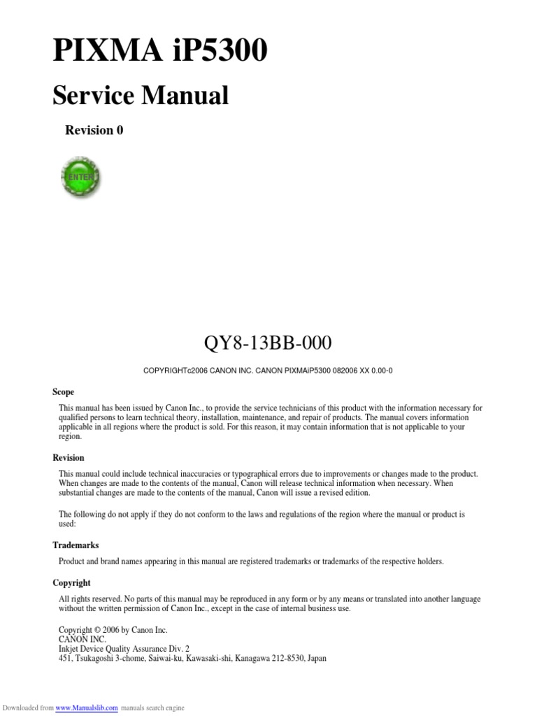 Pixma Ip5300 | PDF | Printer (Computing) | Computing