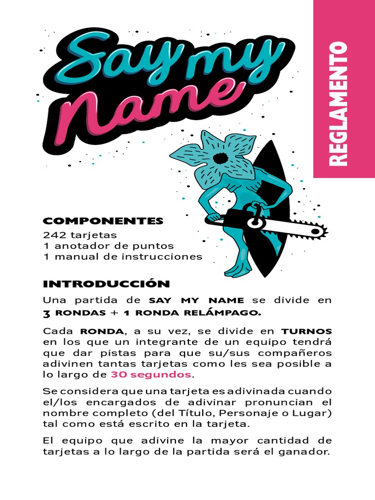 SayMyName Reglamento Web | PDF | Deportes y actividades al aire libre