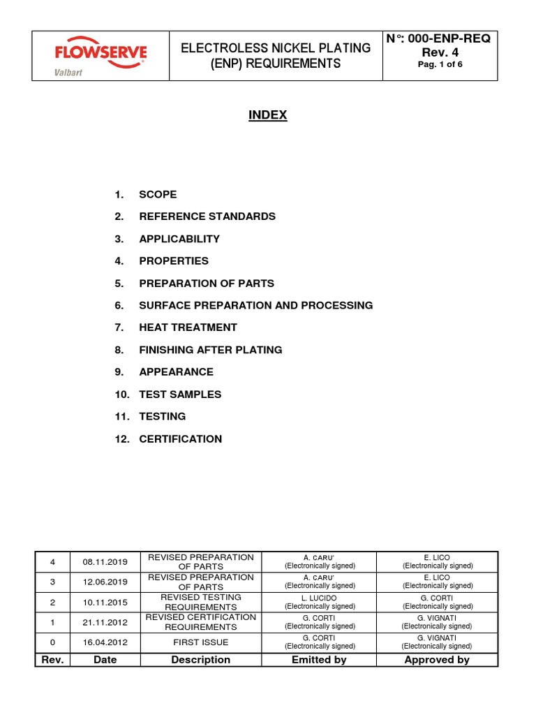 000-ENP-REQ Rev 4 | PDF | Chemical Processes | Metalworking