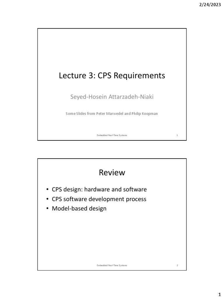 Lecture3 CPS Requirements | PDF | Use Case | System