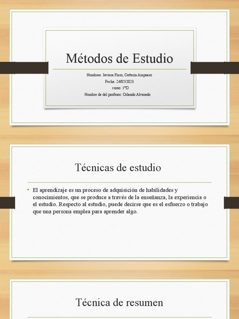 Métodos de Estudio | PDF