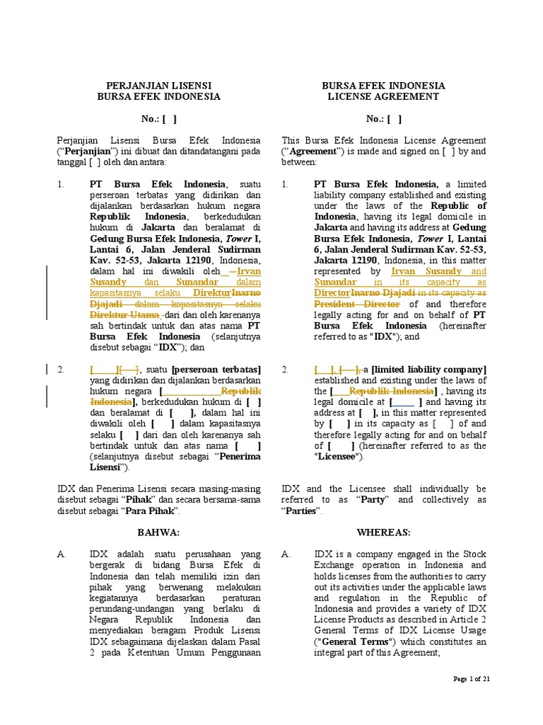 Idx Data License Agreement | PDF