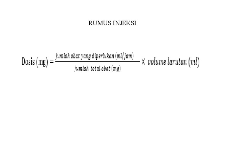 RUMUS INJEKSI | PDF