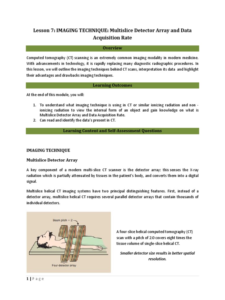 Lesson 7 Imaging Techniques Module | PDF | Science & Mathematics