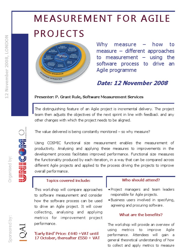 Measurement For Agile | PDF | Agile Software Development | Software