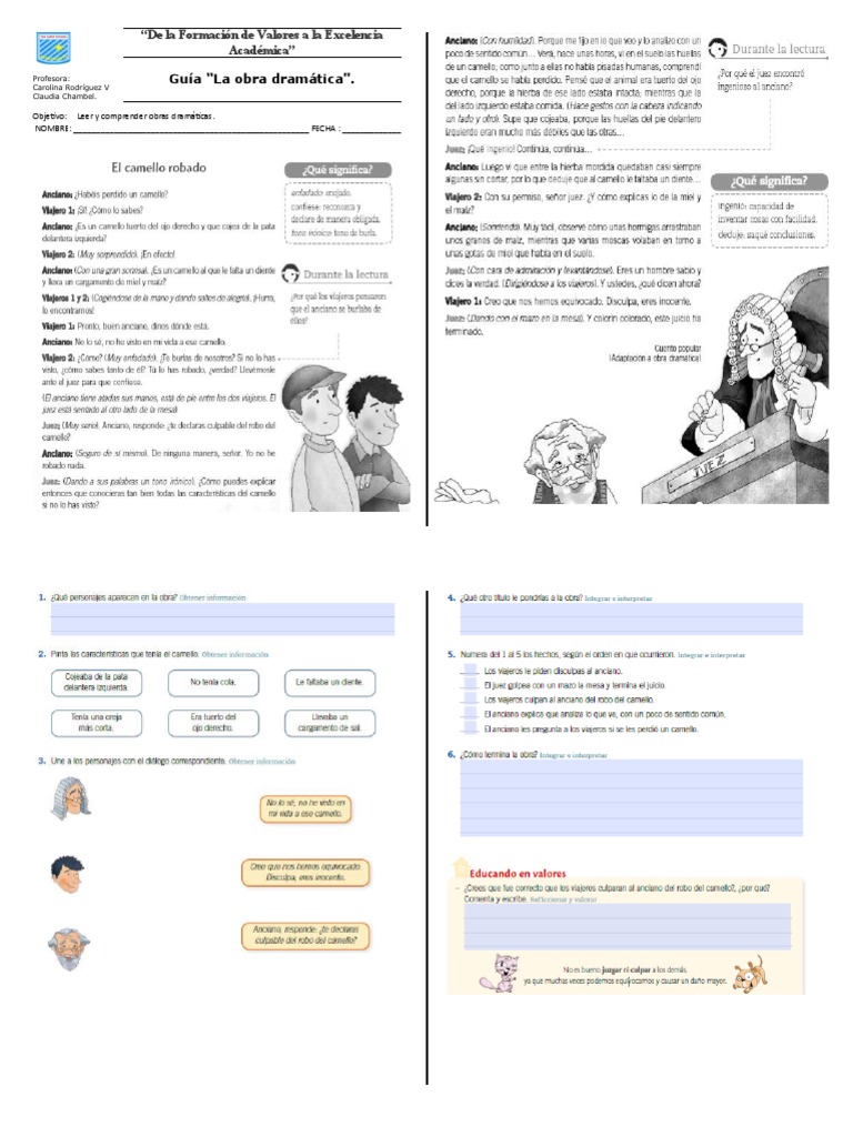 Guia Lenguaje La Obra Dramatica Pdf